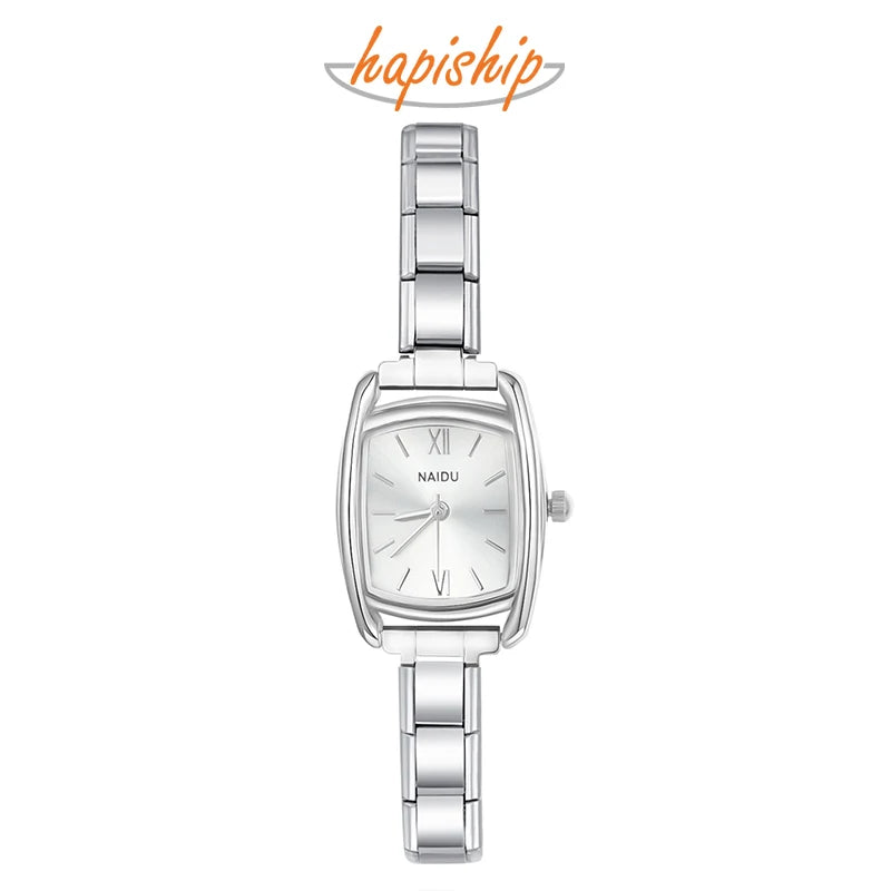 Hapiship Fashion Wholesale Women's Stainless Steel Rectangle Watch Br – Hapishipstore