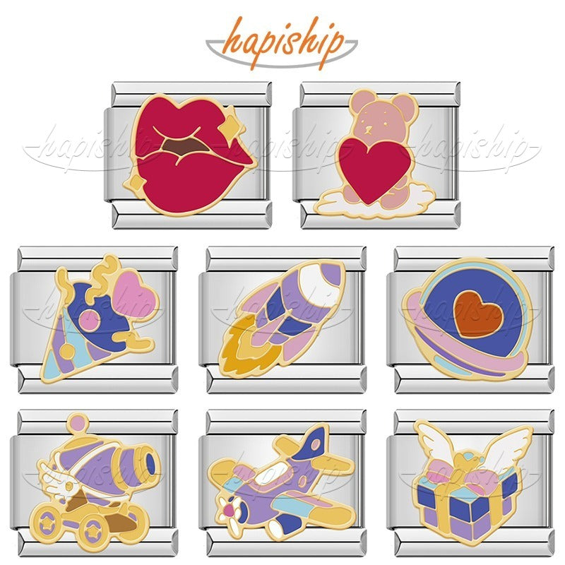 Hapiship 2025 Women Fashion Angel Gift Kiss Heart Italian Charms Fit – Hapishipstore
